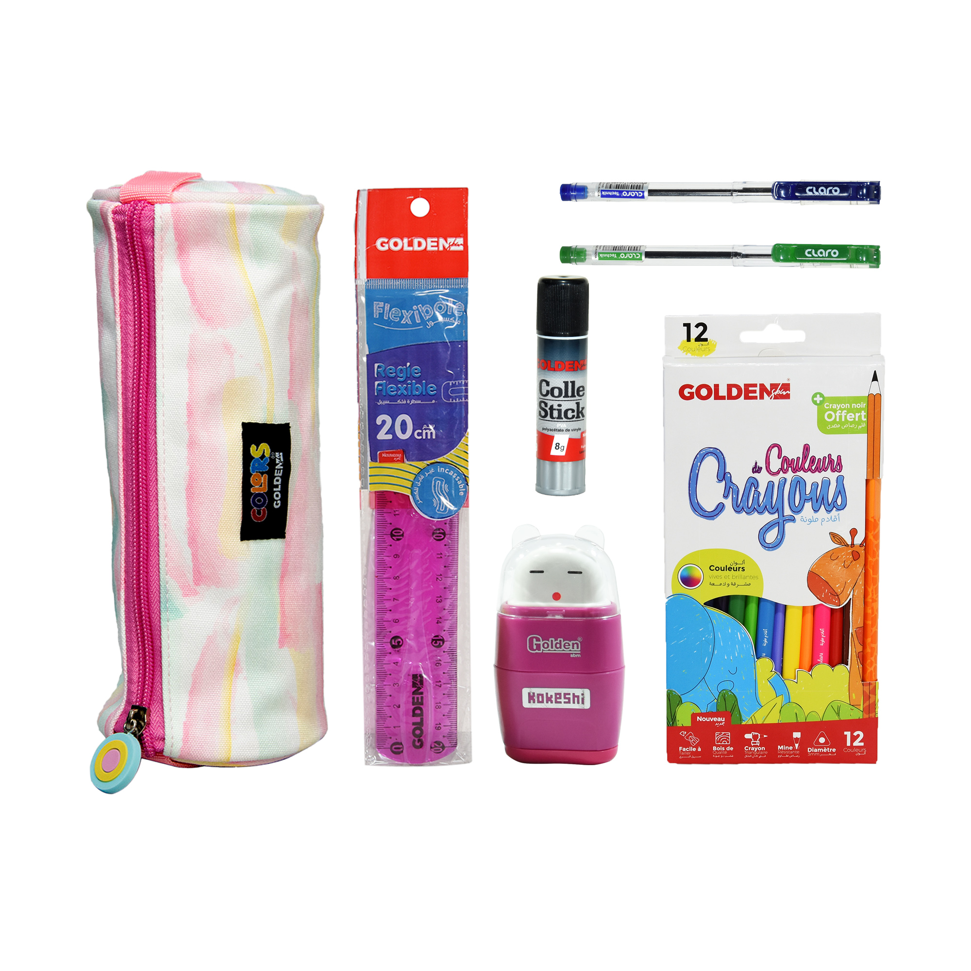 Pack trousse scolaire complète – Un compartiment | Primaire & Collège ...